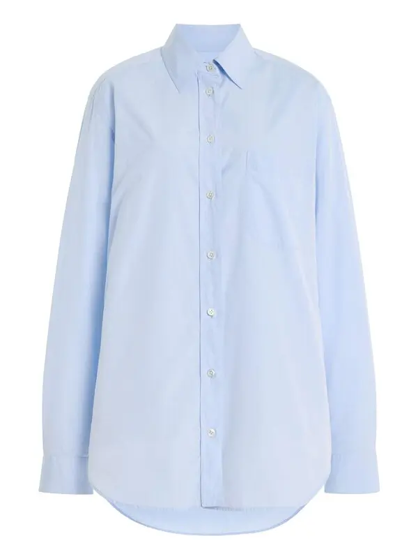 THE ROW Gavina Poplin Shirt - Blue