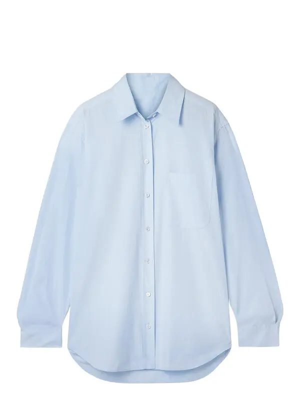 THE ROW Gavina Sea Island Cotton Shirt - Blue