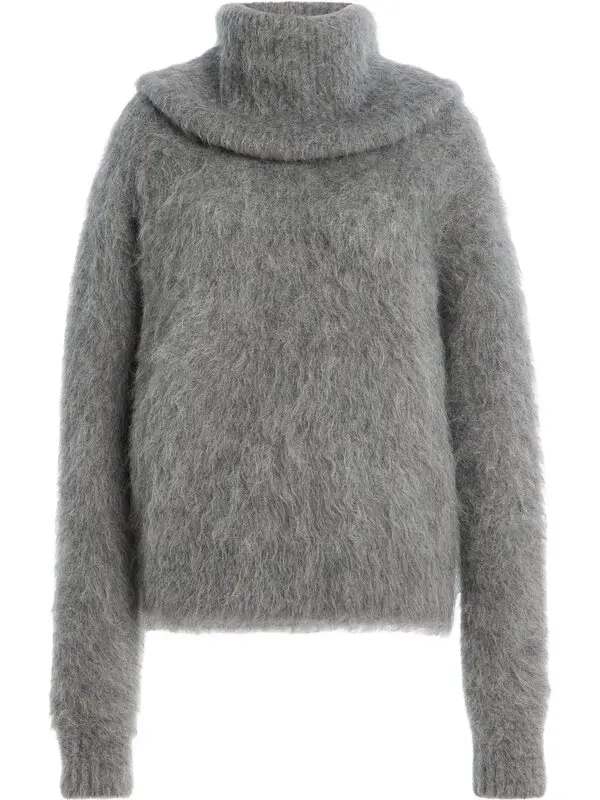 TOTEME Alpaca-blend Turtleneck Sweater - Grey