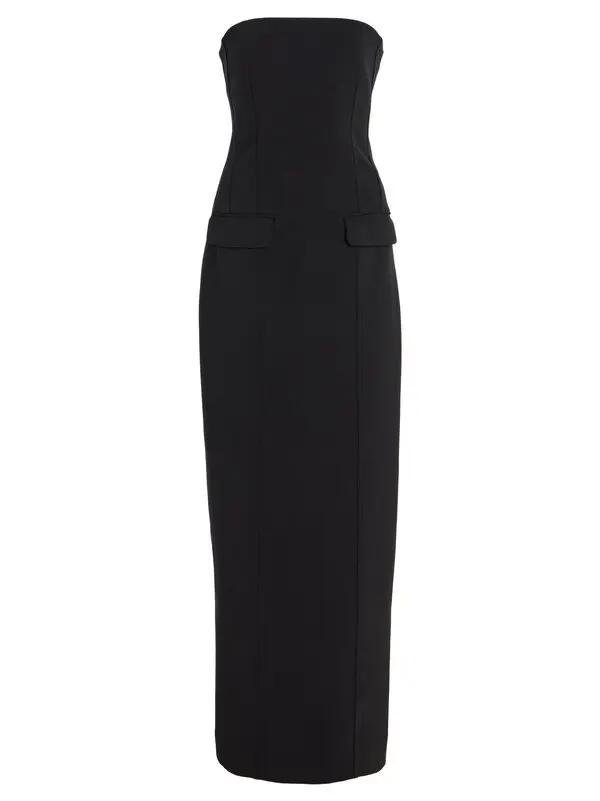 TOTEME Strapless Pocket Maxi Dress - Black