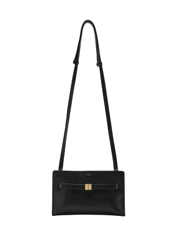 TOTEME Belted Leather Crossbody Bag - Black
