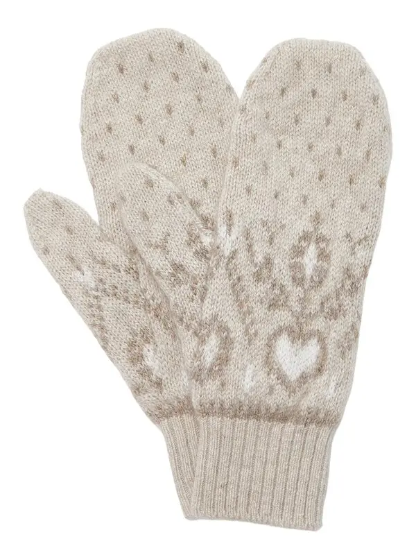 Khaite Christel Cashmere Mittens - Ivory