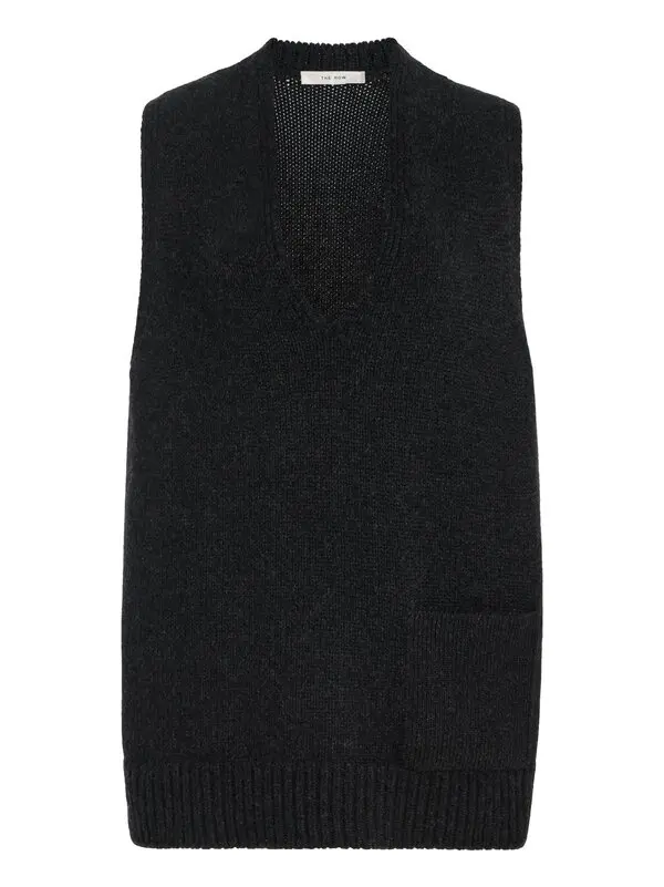 THE ROW Marte Cashmere Vest - Grey