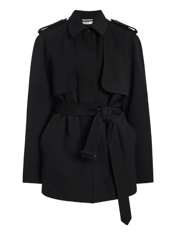 THE ROW Usuaia Wool Trench Jacket - Black