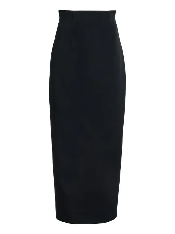 Khaite Loxley Crepe-satin Maxi Skirt - Black