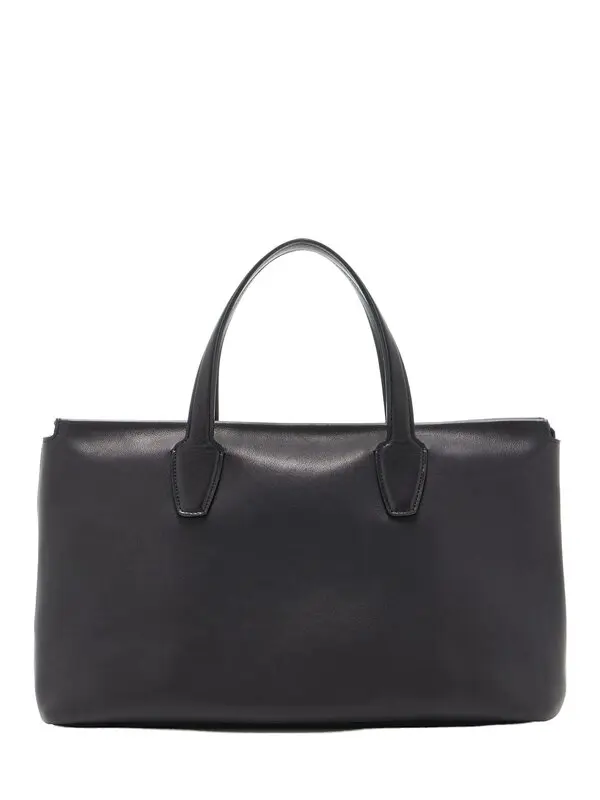 THE ROW Marcel Leather Tote - Black