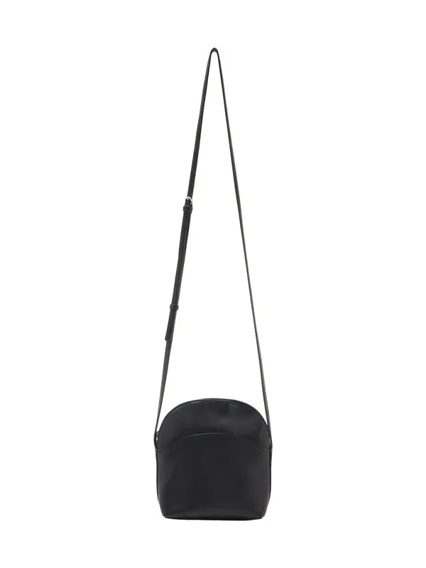 THE ROW Annie Leather Crossbody Bag - Black