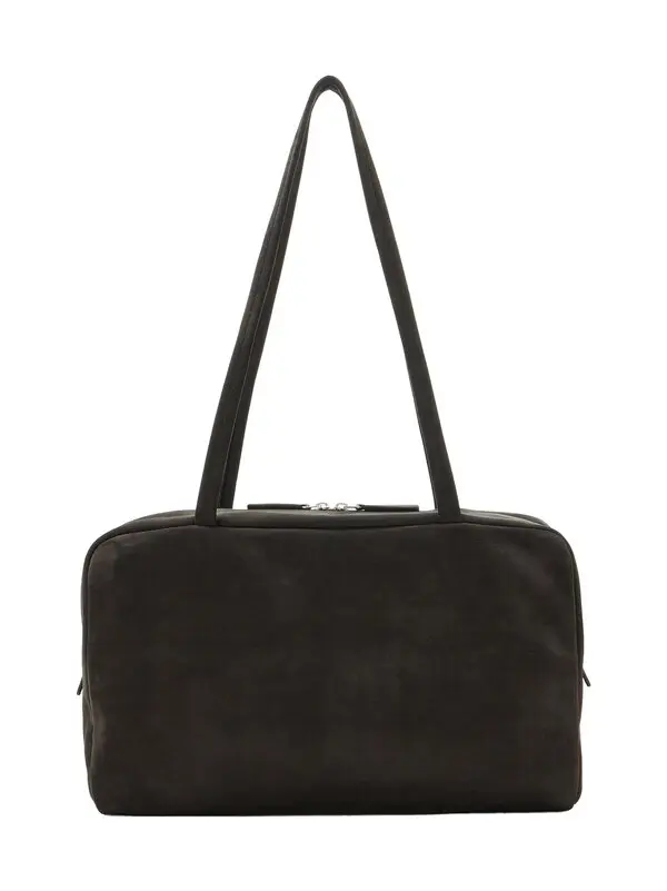 THE ROW Astra Nubuck Bowling Bag - Brown
