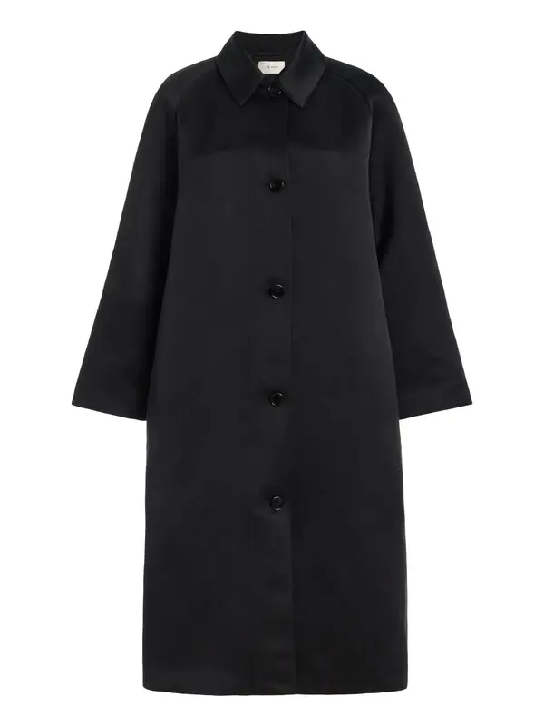 THE ROW Ema Silk Coat - Black