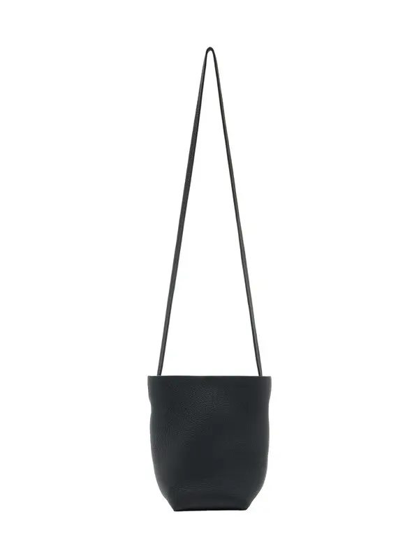 THE ROW Park N/s Leather Crossbody Bag - Black