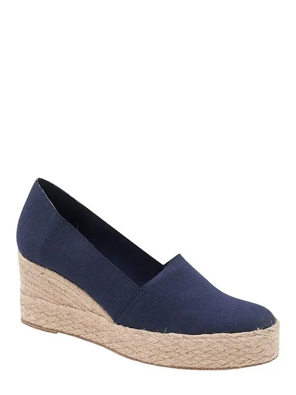 Andre Assous Patti Espadrille Wedge Pumps - Navy