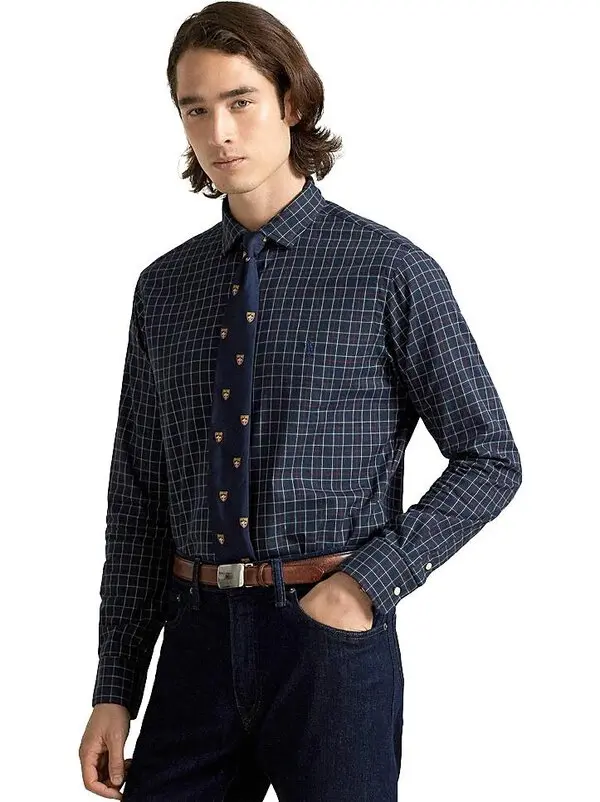 Polo Ralph Lauren Classic Fit Plaid Twill Shirt - Navy/green