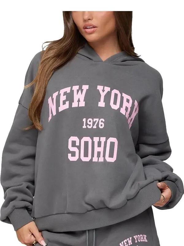 EDIKTED Soho 76 Hoodie - Gray