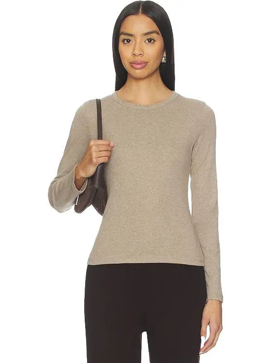 LESET Nando Slim Fit Long Sleeve - Beige Melange