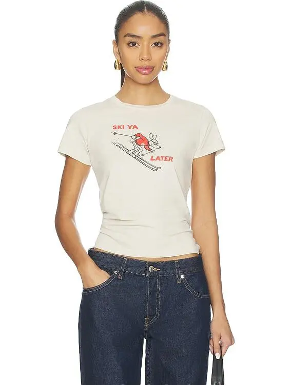 Daydreamer Ski Ya Later Headliner Tee - Dirty White