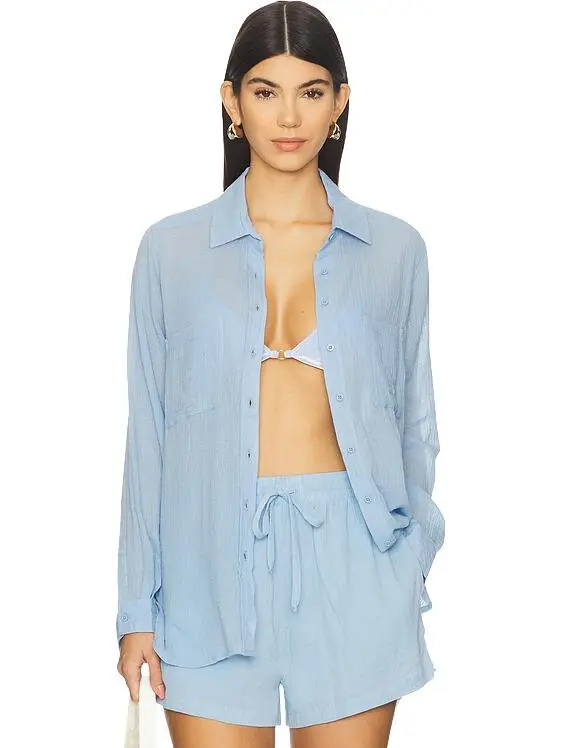 Seafolly Breeze Beach Shirt - Cornflower