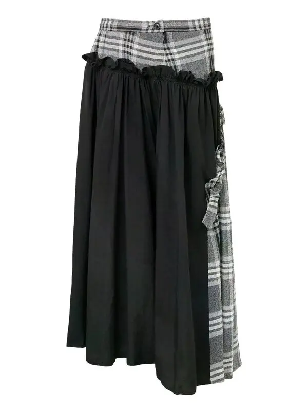Y’s Frill Gather Skirt - Black