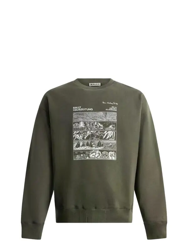 Bally Embroidered Graphic Sweatshirt - Green