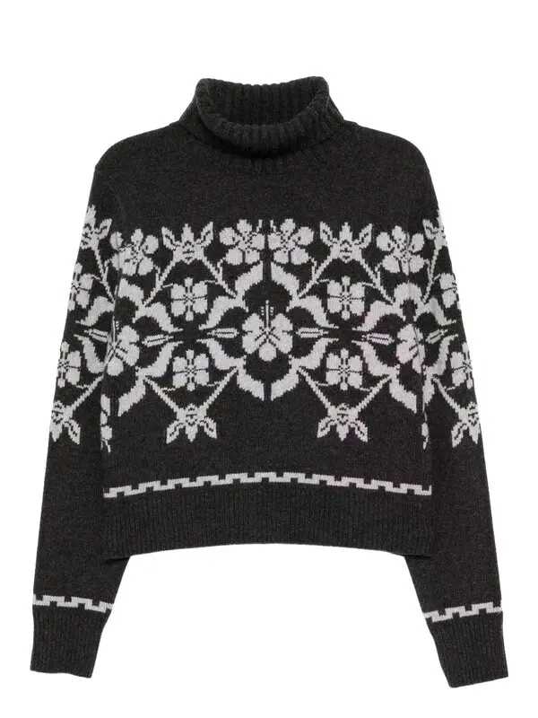 HIGH SPORT Zoe Fairisle Sweater - Grey