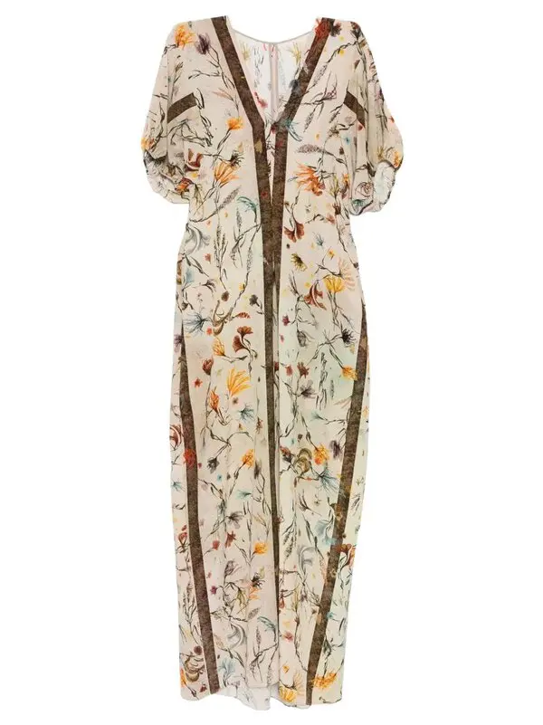 YANGKEHAN Floral-print Maxi Dress - Neutrals