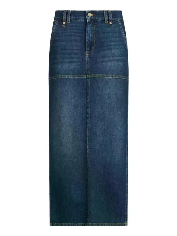 Liu Jo Side-slit Denim Skirt - Blue