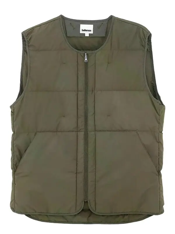 BELLEROSE Quilted Zip-up Gilet - Green