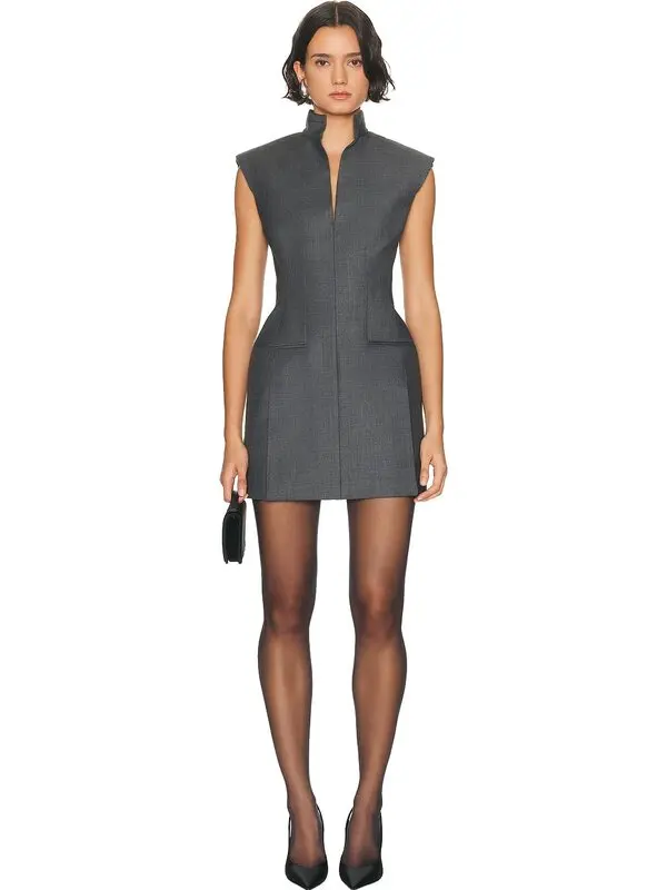 Givenchy Sleeveless Jacket Dress - Grey Mix
