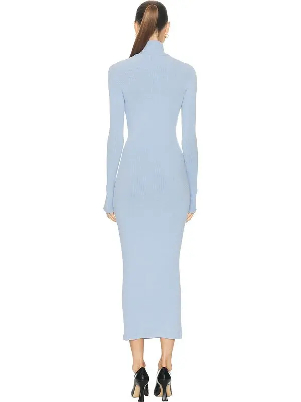 Sablyn Gab Turtleneck Rib Dress - Azureous