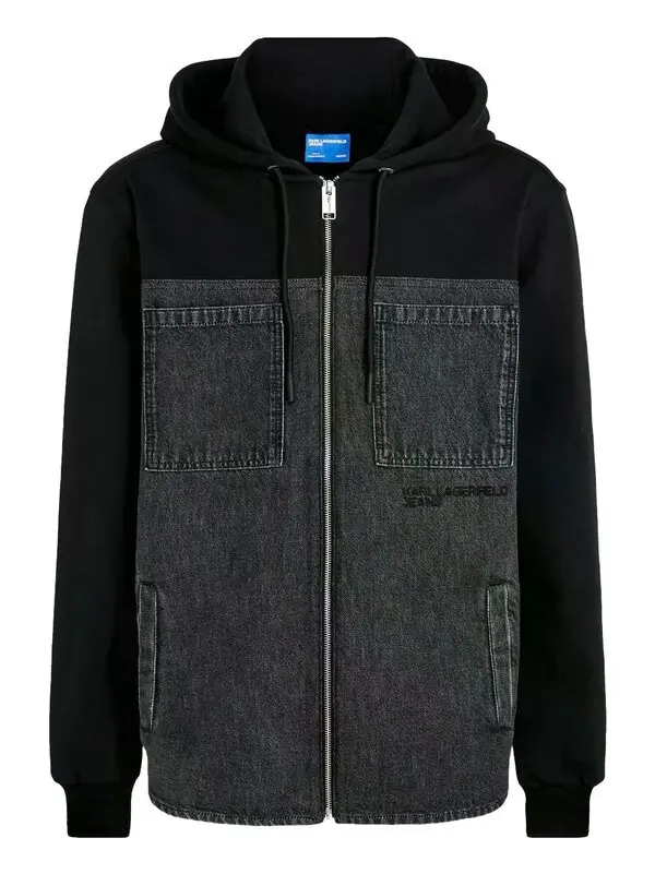 Karl Lagerfeld Hooded Pocket Jacket - Grey
