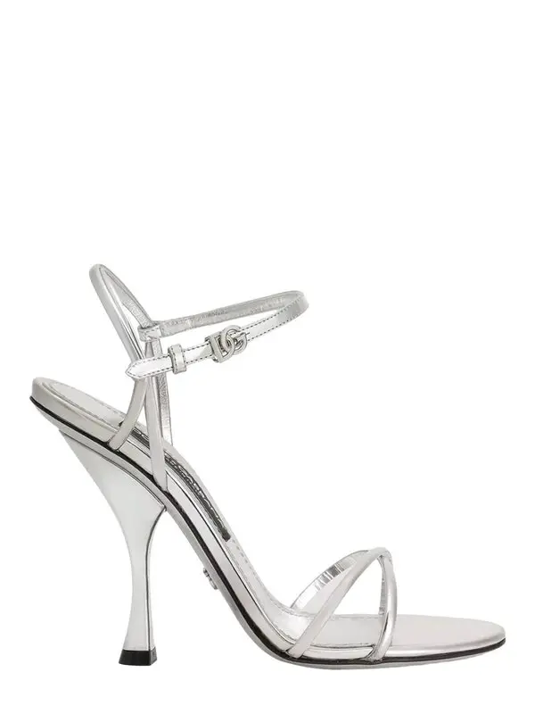 Dolce & Gabbana Keira 2.0 Leather Sandals - Silver