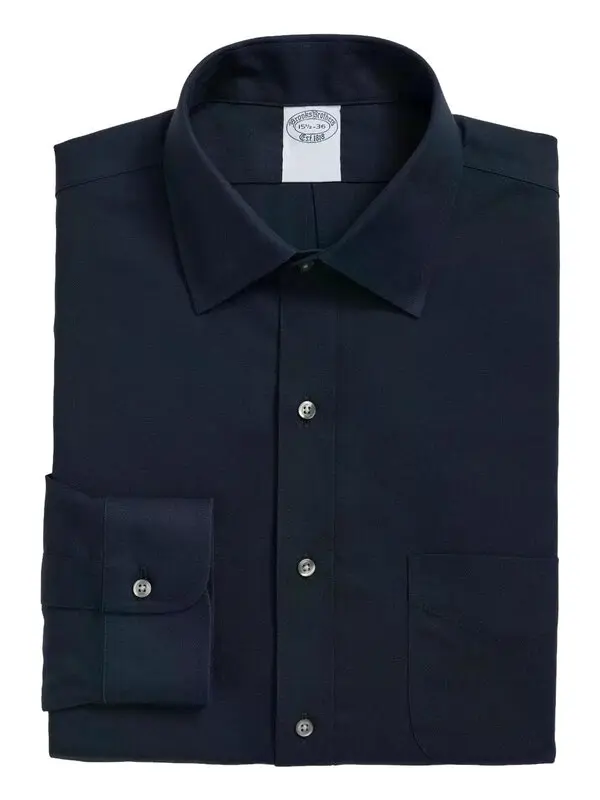 Brooks Brothers Ainsley-collar Pocket Shirt - Blue
