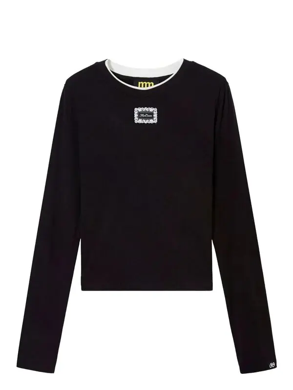 MINI CREAM Long-sleeve Top - Black