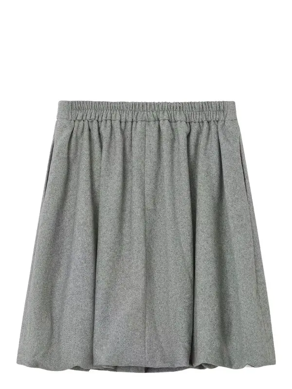 B+AB Mini Skirt With Elasticated Waistband - Grey