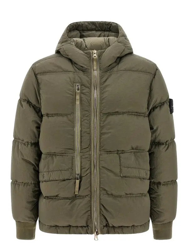 Stone Island Metal Nylon Down Jacket - Green