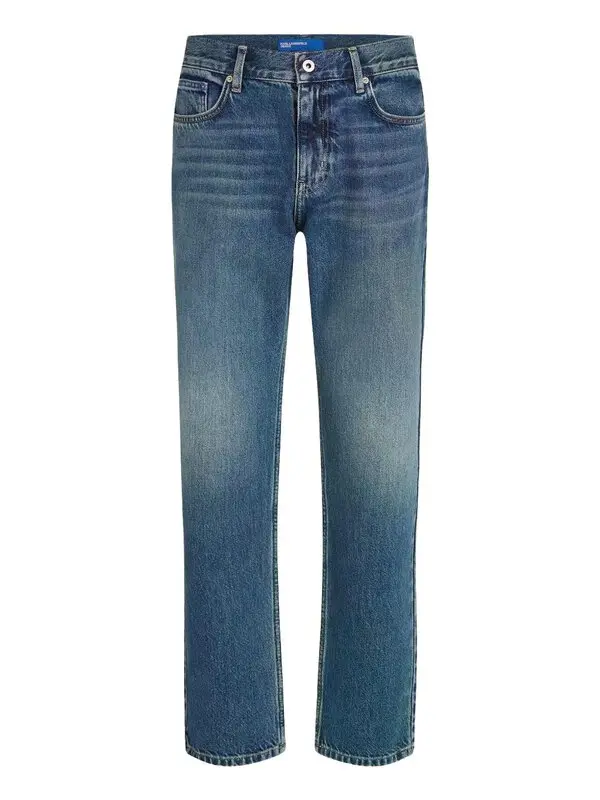 Karl Lagerfeld Cotton Straight Jeans - Blue