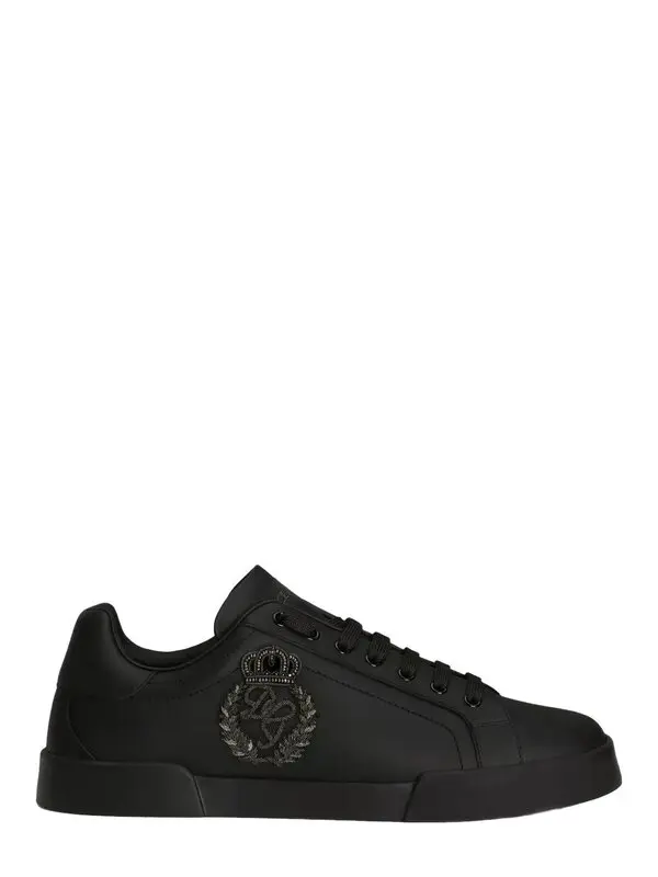 Dolce & Gabbana Logo-appliqué Sneakers - Black