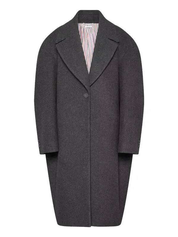 Thom Browne Melton Cocoon Coat - Grey