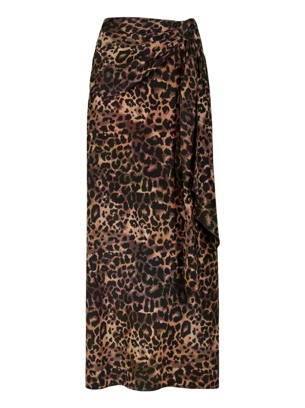 Johanna Ortiz Wild Confidant Knotted Maxi Skirt - Brown