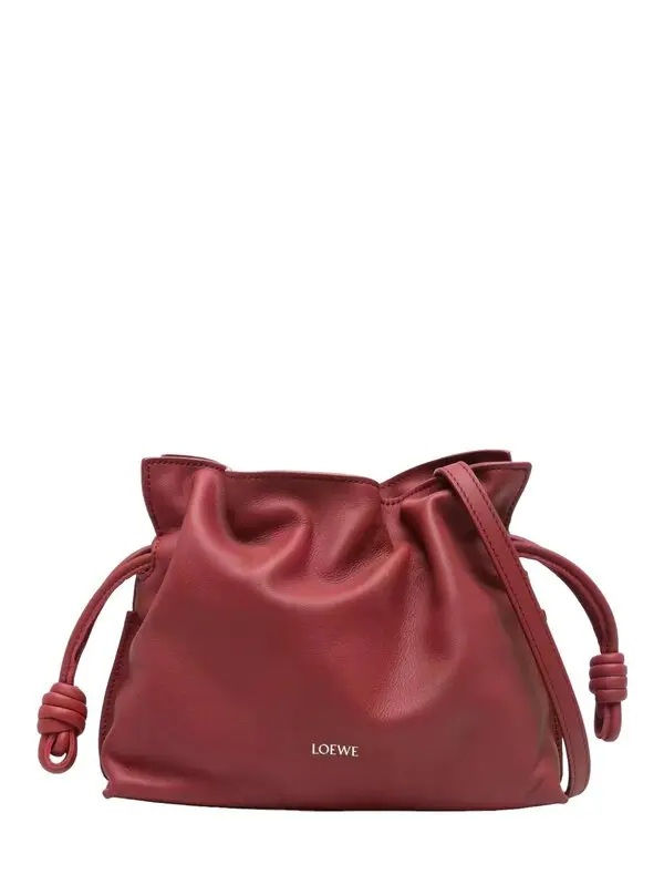 Loewe Mini Flamenco Drawstring Clutch Bag - Red