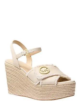 Michael Kors Hannah Denim Wedge Sandal - Natural