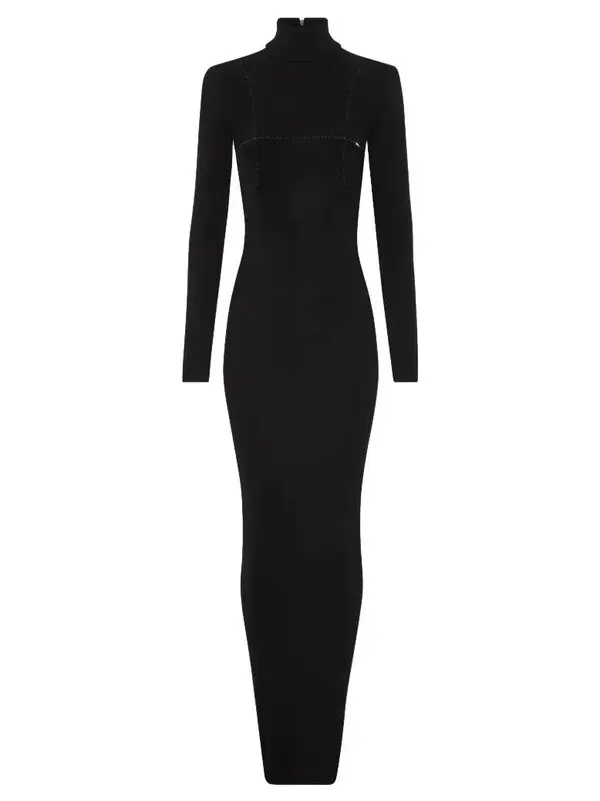JEAN PAUL GAULTIER Long-sleeve Cut-out Back Dress - Black