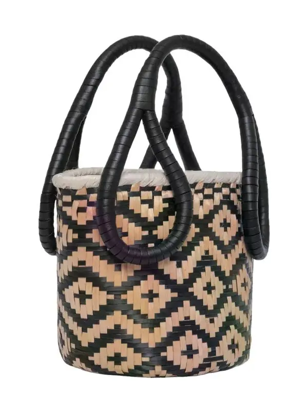 Johanna Ortiz Mini Geometric Bucket Bag - Neutrals