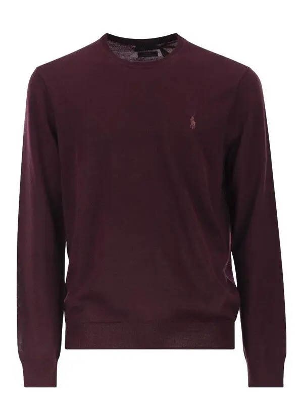 Ralph Lauren Slim-fit Washable Wool Crew Neck Jumper - Red