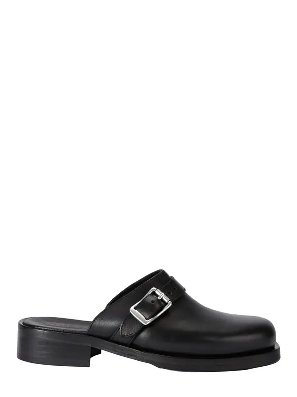Our Legacy Leather Camion Mules - Black