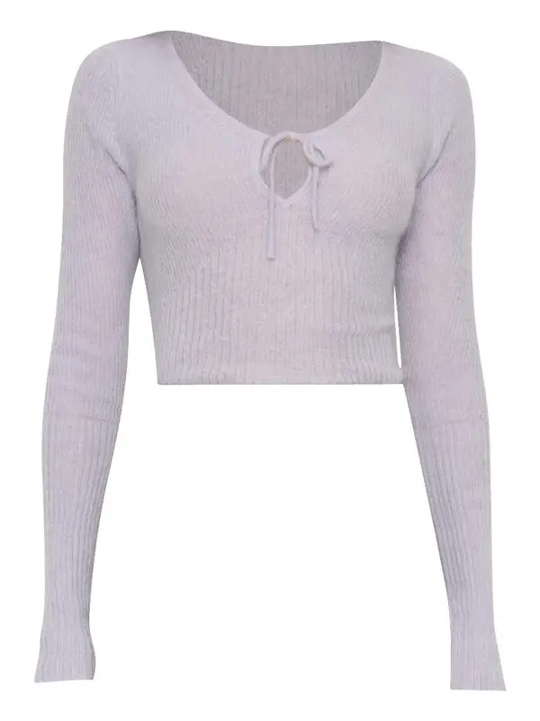 REFORMATION Aimee Fine Alpaca Sweater - Purple