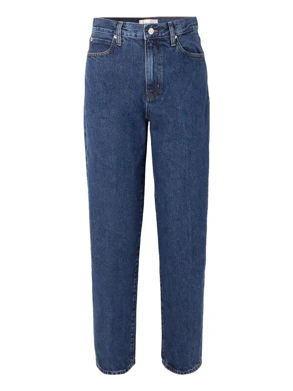 FRAME The Neat High-rise Straight-leg Jeans - Blue