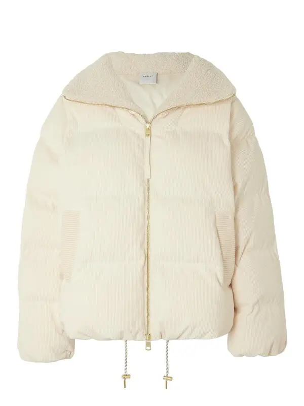 Varley Brackley Fleece-trimmed Corduroy Jacket - Cream