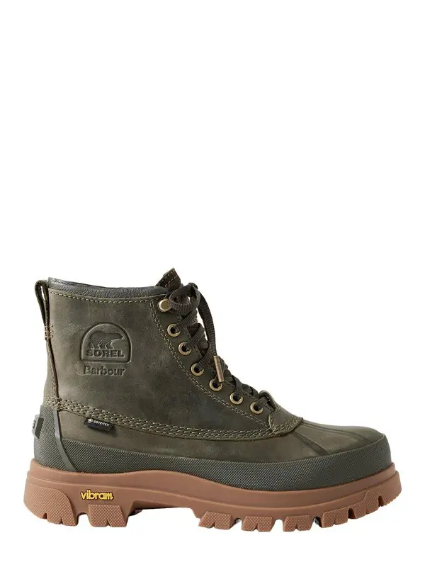Sorel Barbour Daystorm Horizon Leather And Gore-tex Ankle Boots - Green