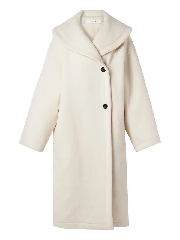 THE ROW Regino Oversized Wool Coat - Cream