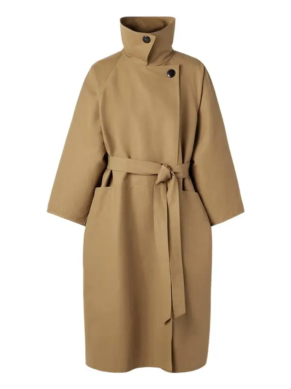 THE ROW Aurore Oversized Cotton Trench Coat - Brown